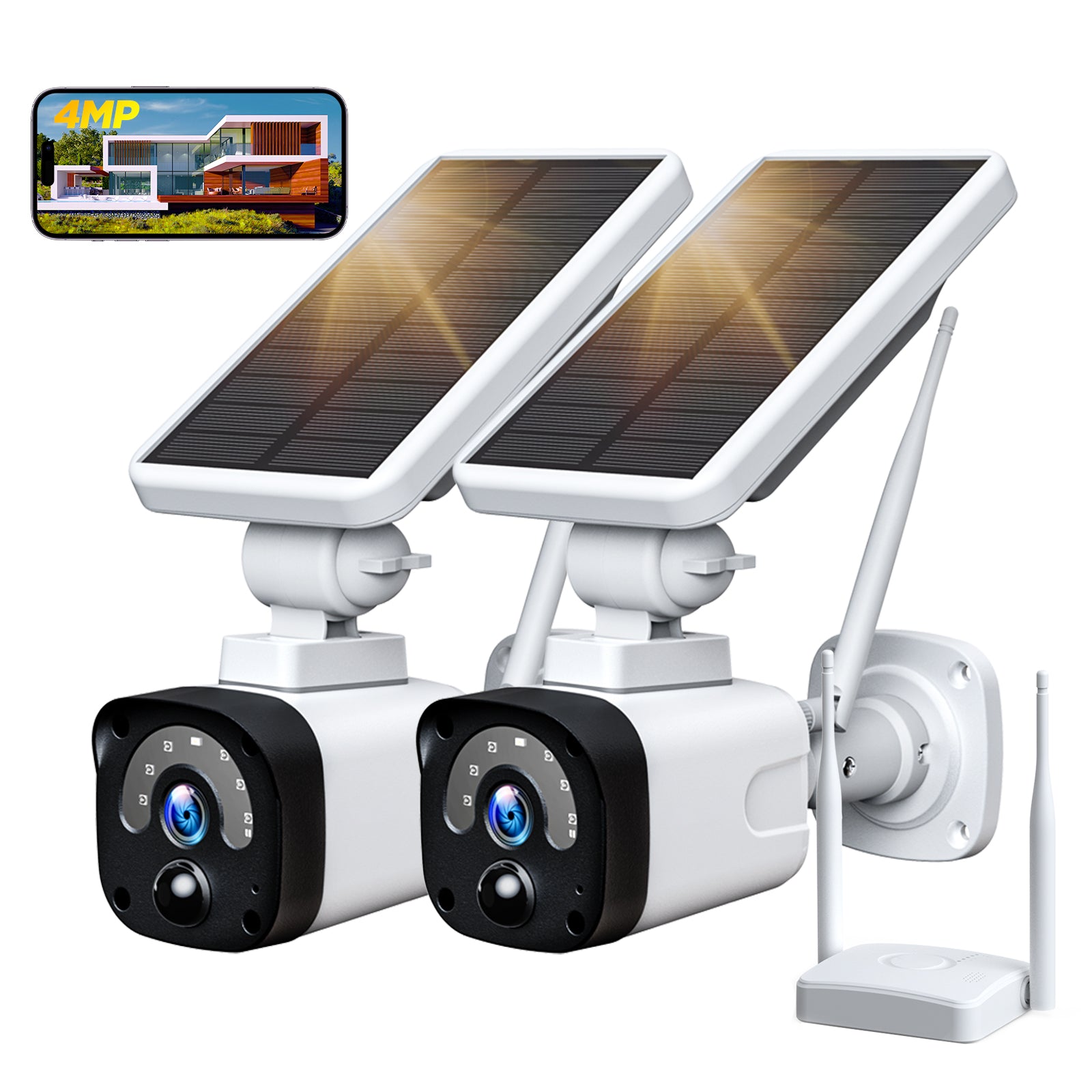 Camcamp SC14 4MP 2.5K Wireless Solar Powered Home Security Cameras Out