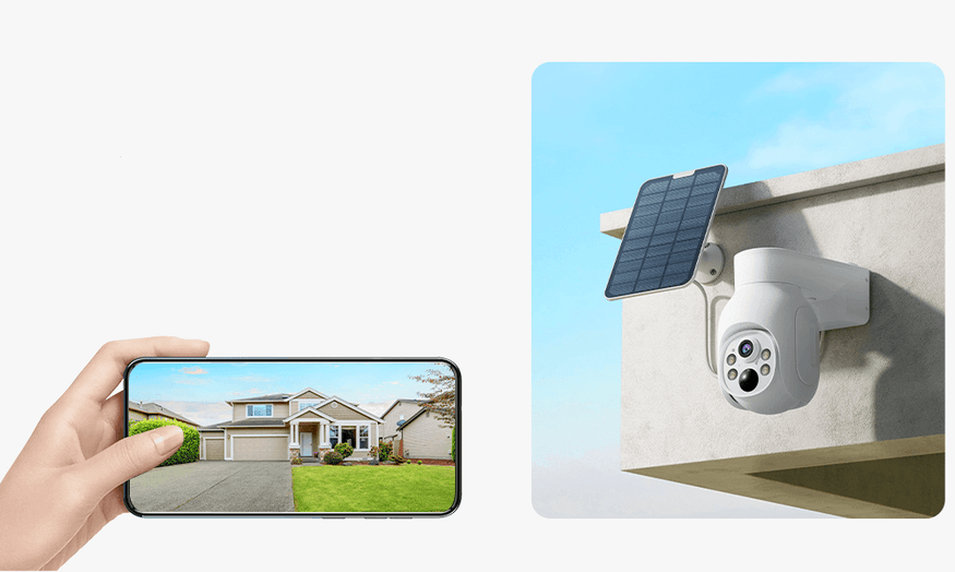 Camcamp SC23 2.5K PTZ Solar Powered Home Security Camera System with N ...