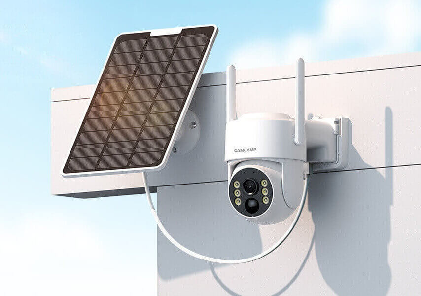 Camcamp SC23 2.5K PTZ Solar Powered Home Security Camera System with N ...