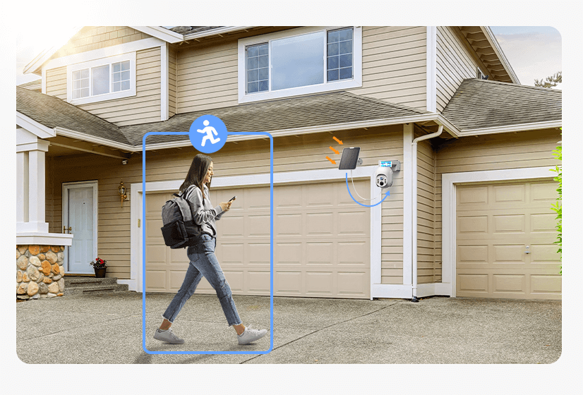 Camcamp SC23 2.5K PTZ Solar Powered Home Security Camera System with N ...