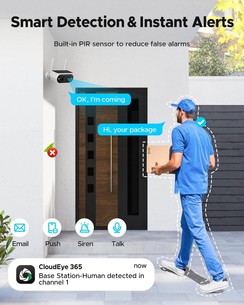 Camcamp SC50 Solar Security Camera System Wireless Outdoor with 10" IP