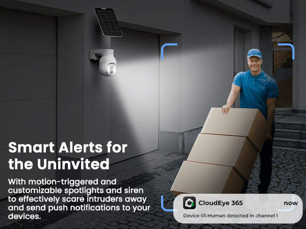 Camcamp SC23 2.5K PTZ Solar Powered Home Security Camera System with N ...