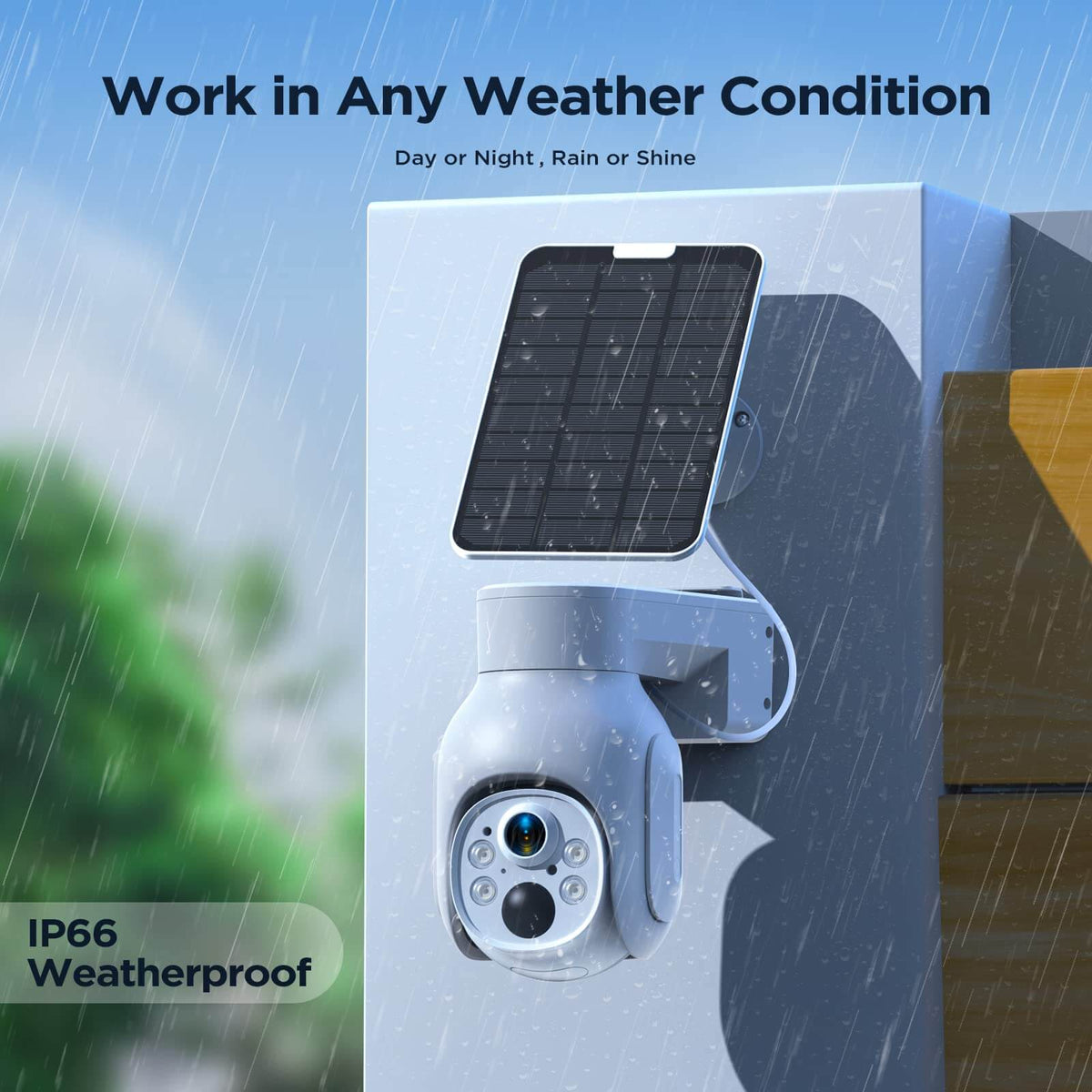 Camcamp SC23 2.5K PTZ Solar Powered Home Security Camera System with N