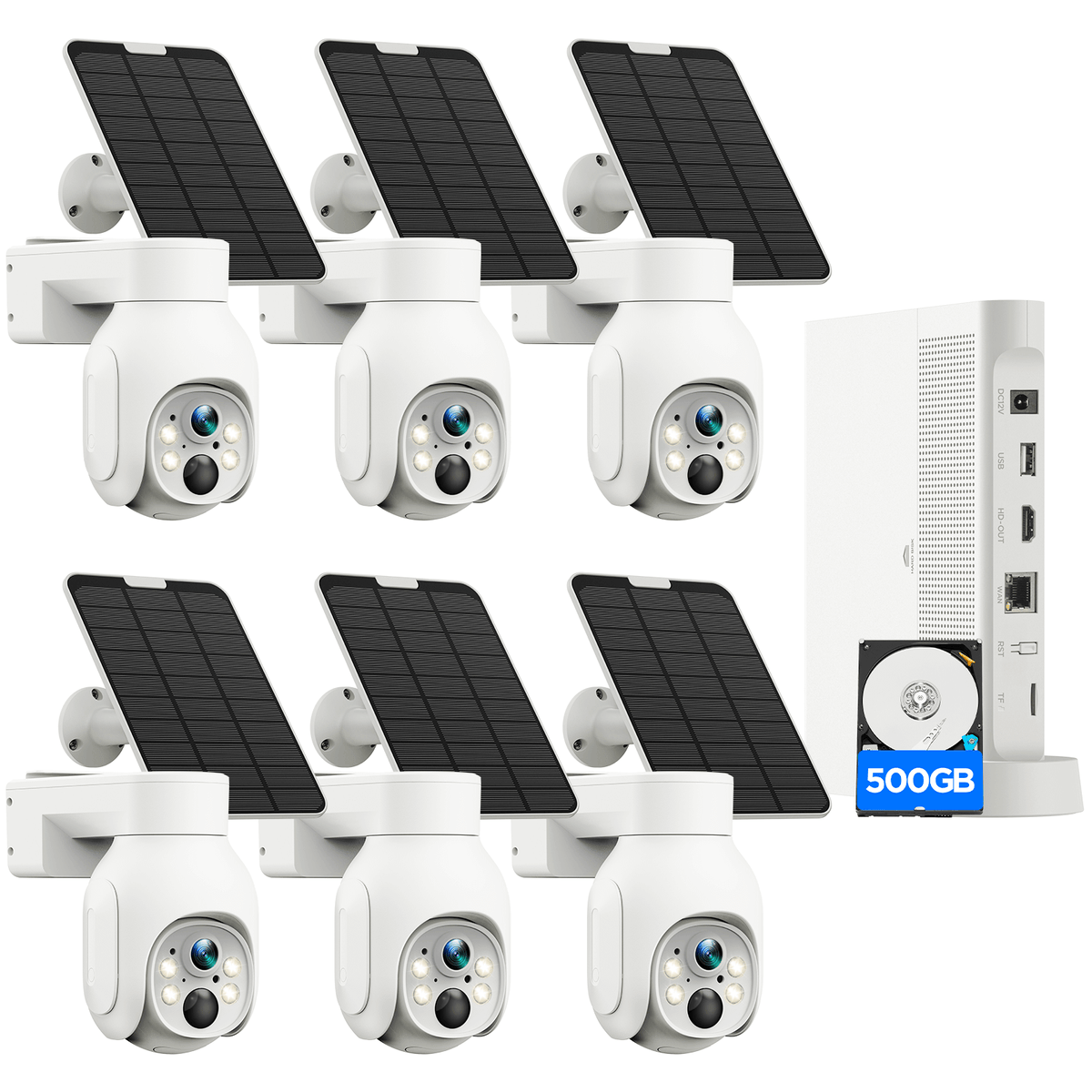 Camcamp SC23 2.5K PTZ Solar Powered Home Security Camera System with N