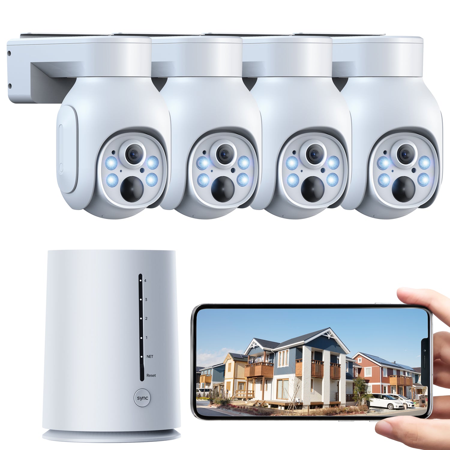 Camcamp SC19 4MP PTZ Wireless Battery Powered Wifi Security Camera Sys ...